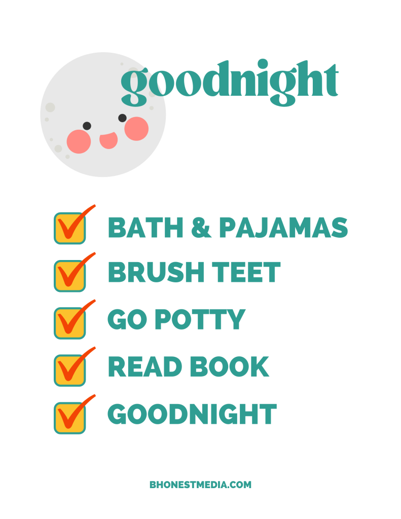 Morning and Night Routine Checklist for Kids - B Honest Media
